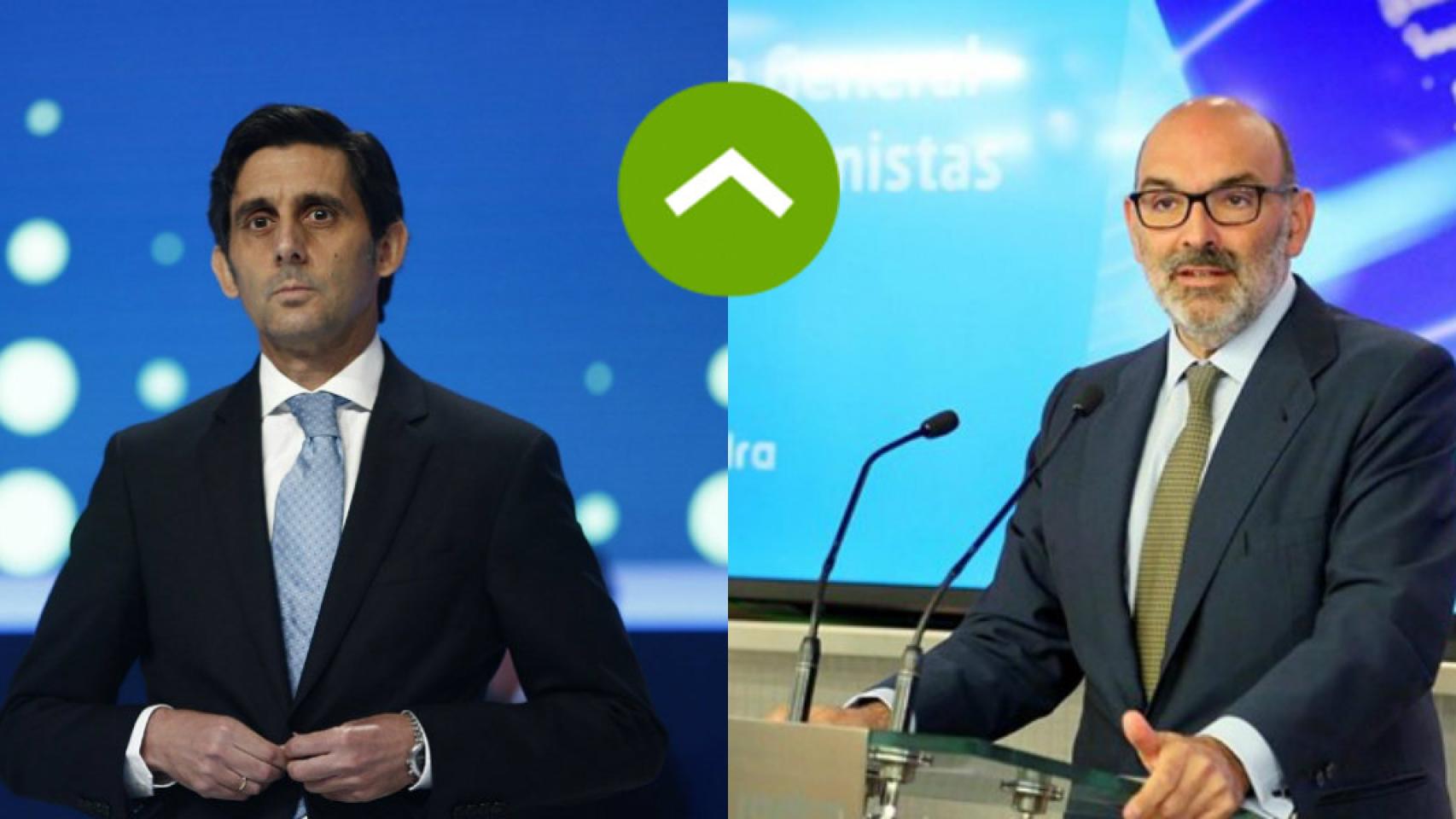COMO LEONES: José María Álvarez Pallete (Telefónica) y Fernando Abril ...