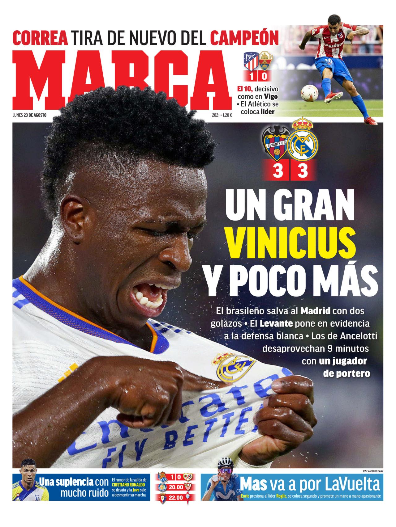 La portada del diario MARCA (23/08/2021)