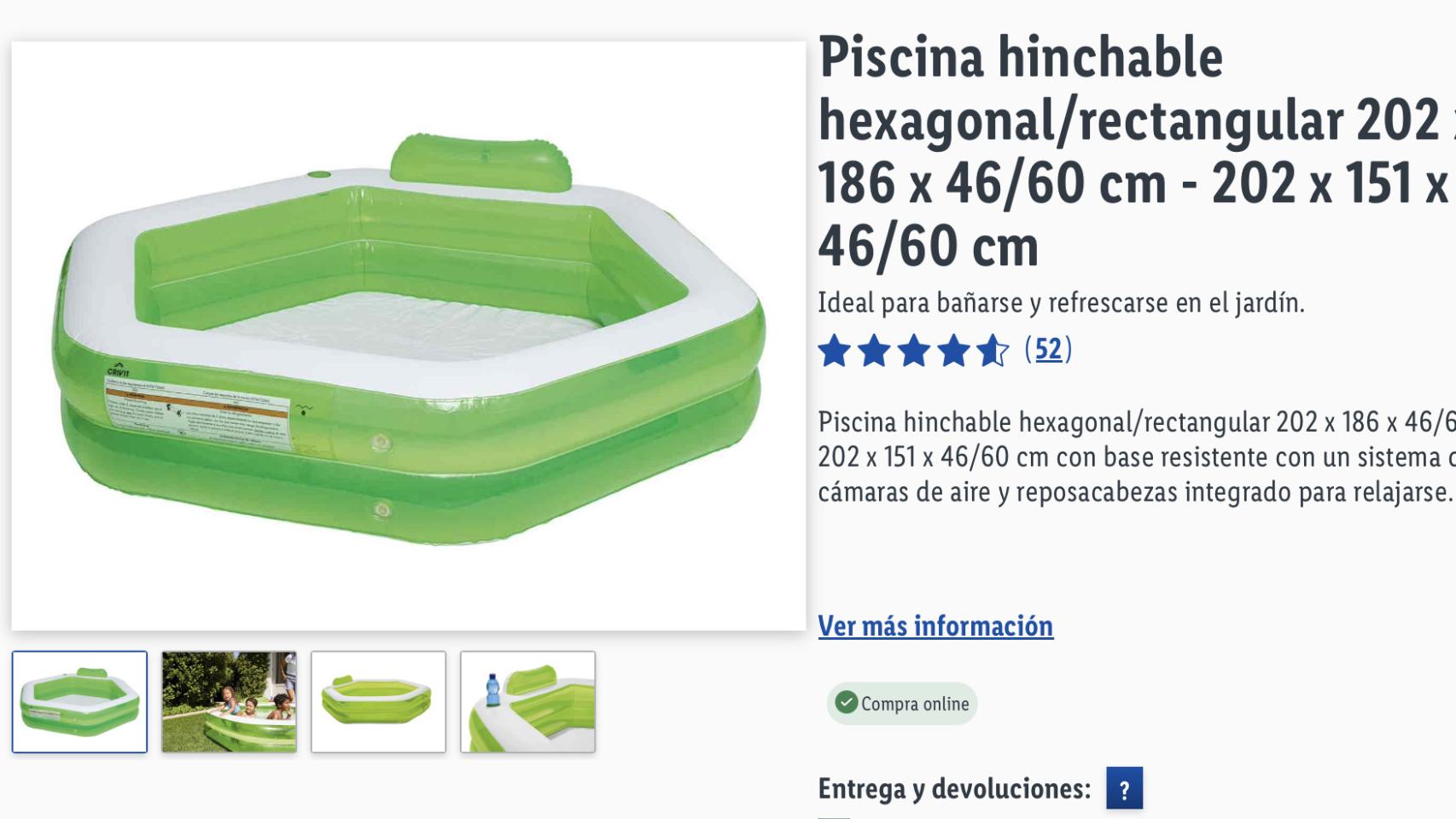 Lidl pone a precio de saldo su nueva piscina hinchable que se puede ...