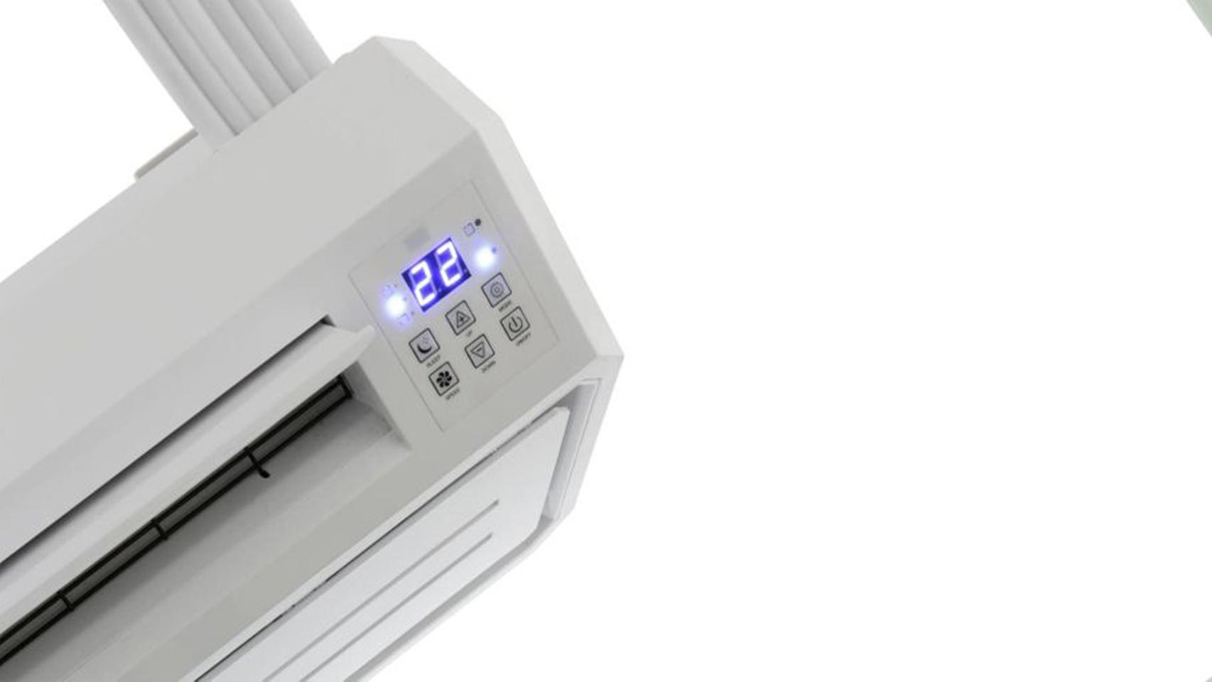 El aire acondicionado portátil para colocar fácilmente en la ventana y ...