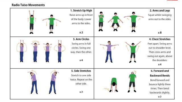 Qué es el 'radio taiso': el sencillo ejercicio diario y favorito de los japoneses para vivir 100 ...