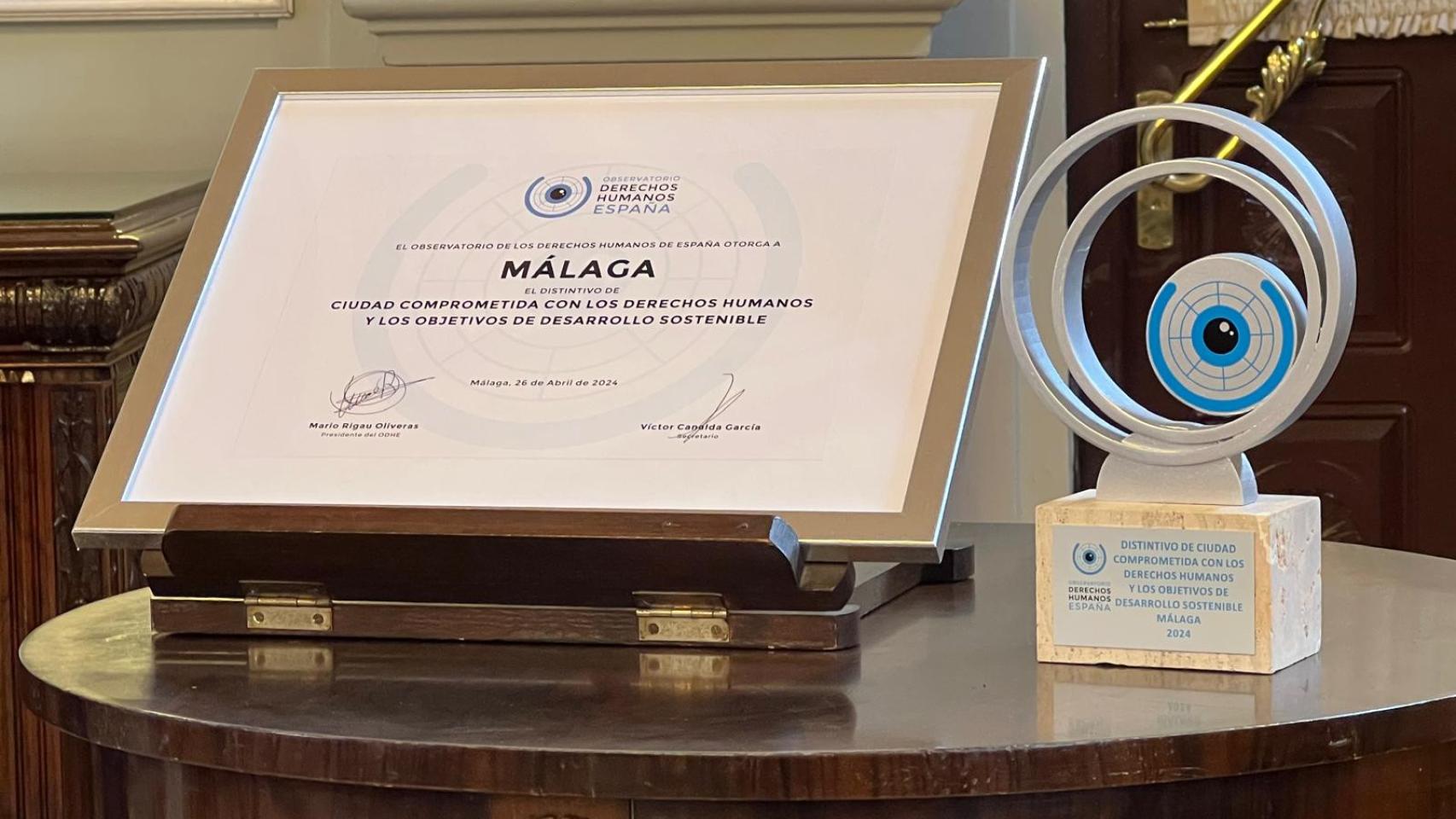 Málaga es la primera ciudad que recibe el distintivo del ODHE por su ...