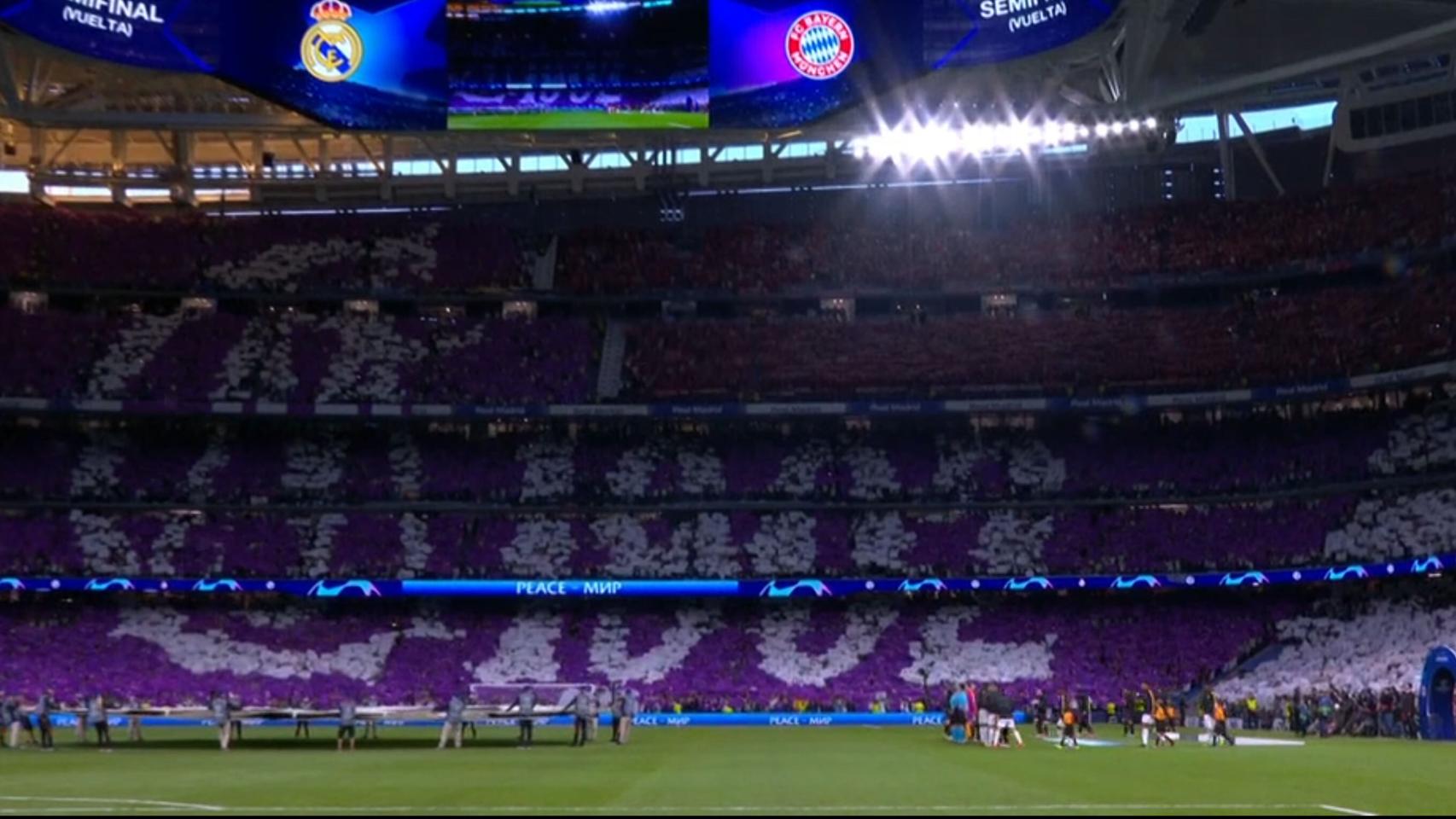 Así fue el impresionante tifo que inundó las gradas del Bernabéu antes ...