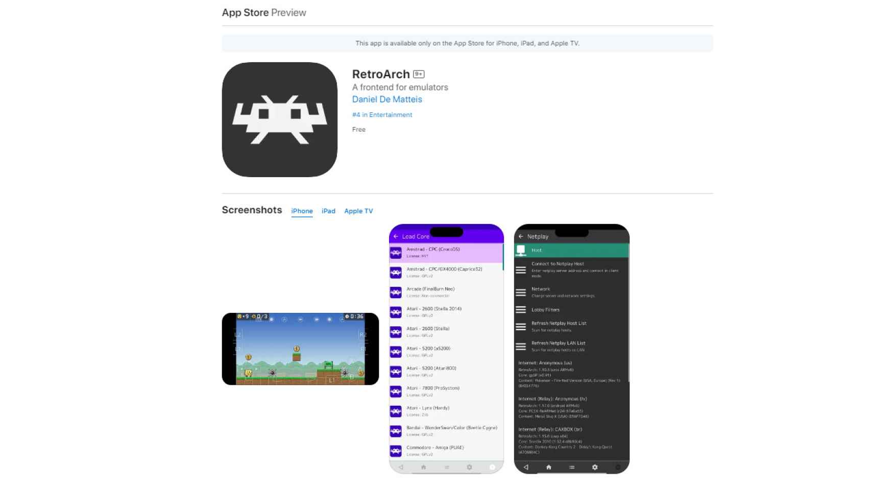 RetroArch llega al iPhone y Apple TV: el emulador de juegos Atari, Sega y Sony se puede ...