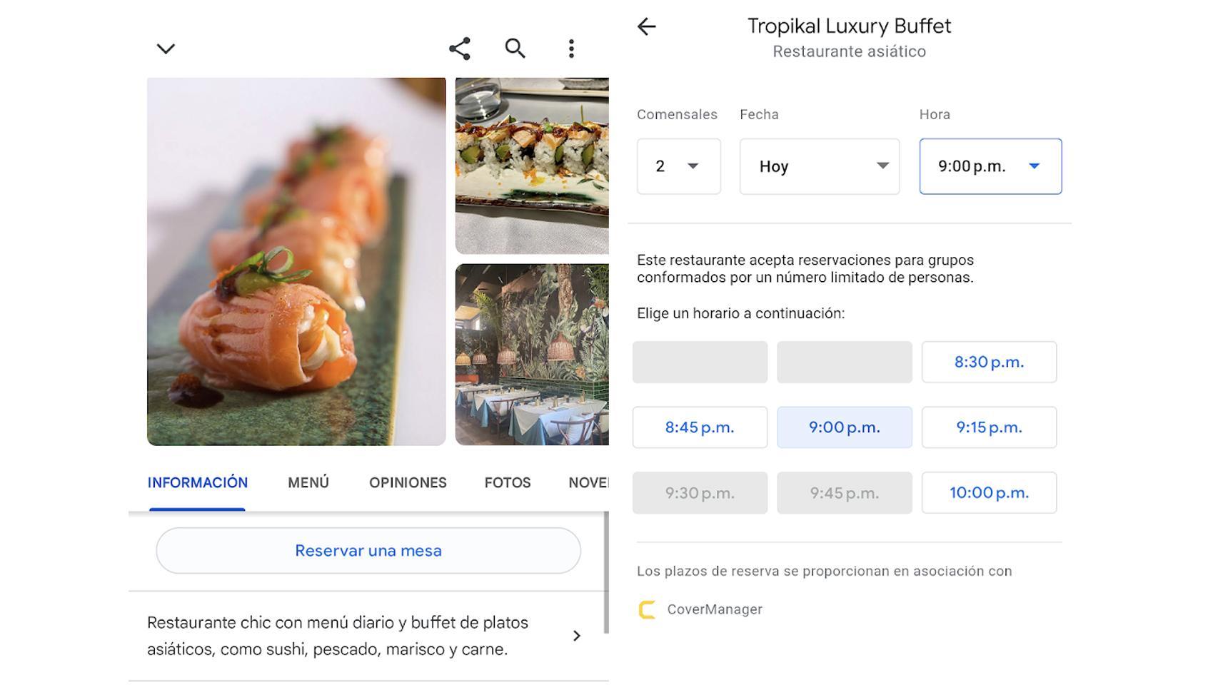 Cómo reservar mesa con Google Maps: el sencillo truco para tener ...