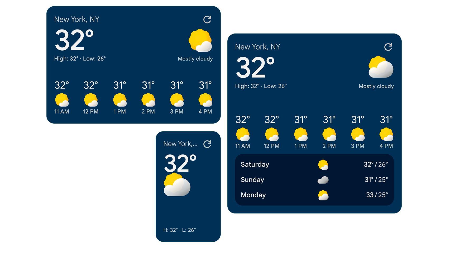 Estos son los nuevos widgets de Google Weather: estrenan un botón para ...