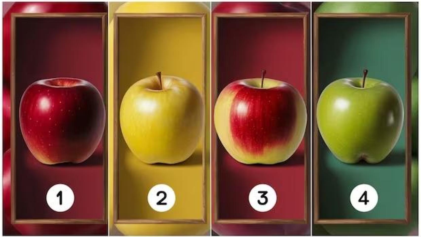 La manzana que elijas de estas cuatro te revelará cuál es tu nivel de ...