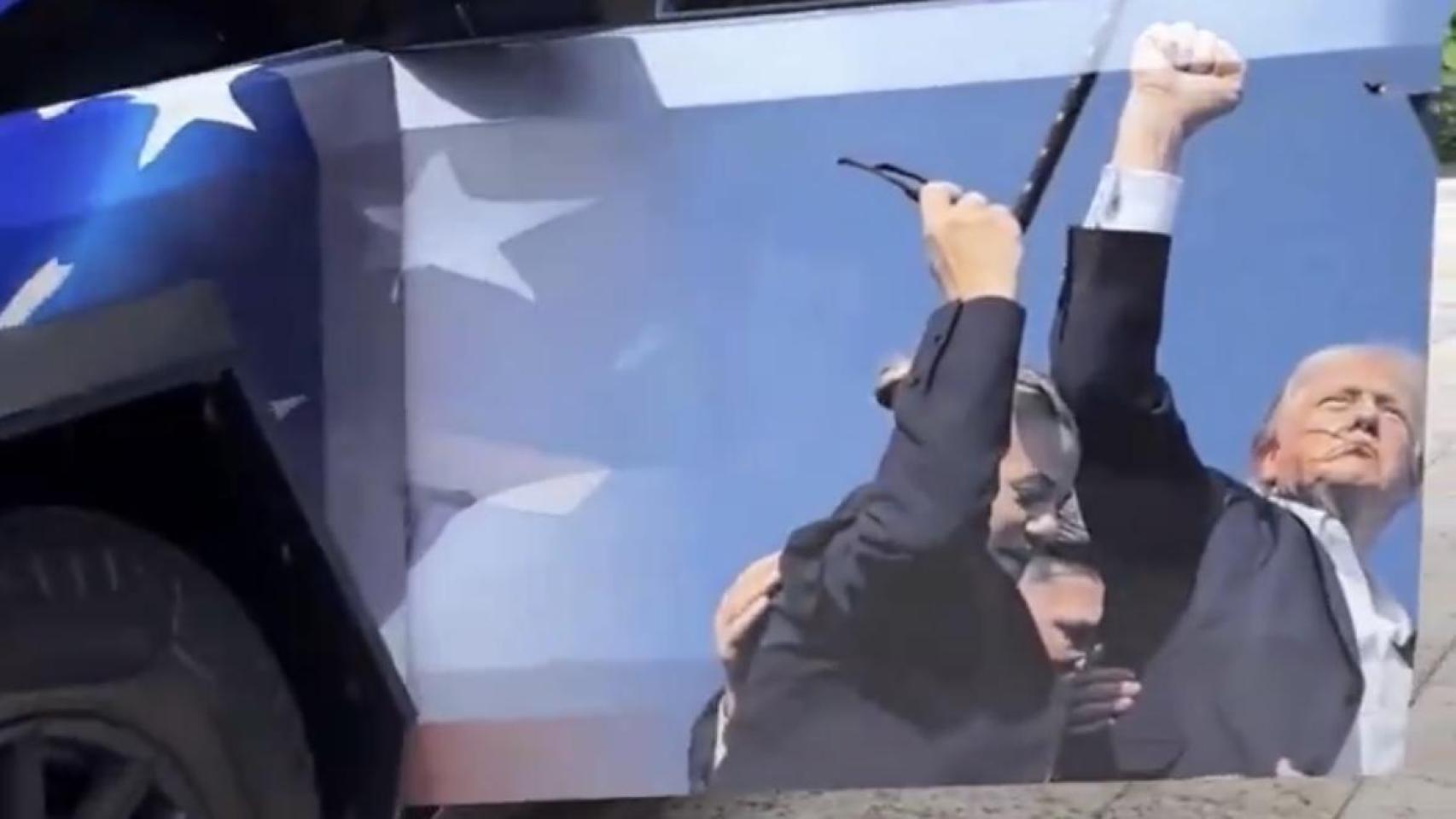 Donald Trump recibe un Tesla Cybertruck como regalo: esta es la imagen ...