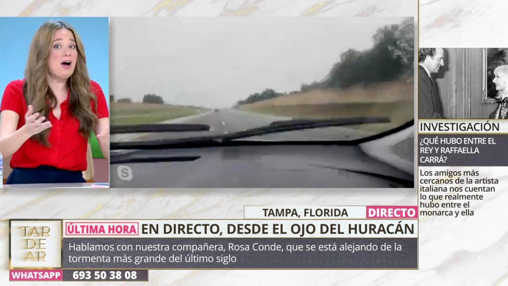 Una reportera de Telecinco, obligada a refugiarse en directo por el ...