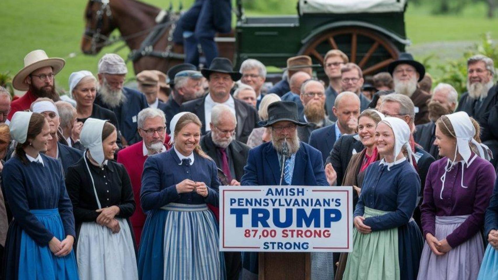 Donald Trump, el único testigo en Pensilvania: conquista a 90.000 amish ...