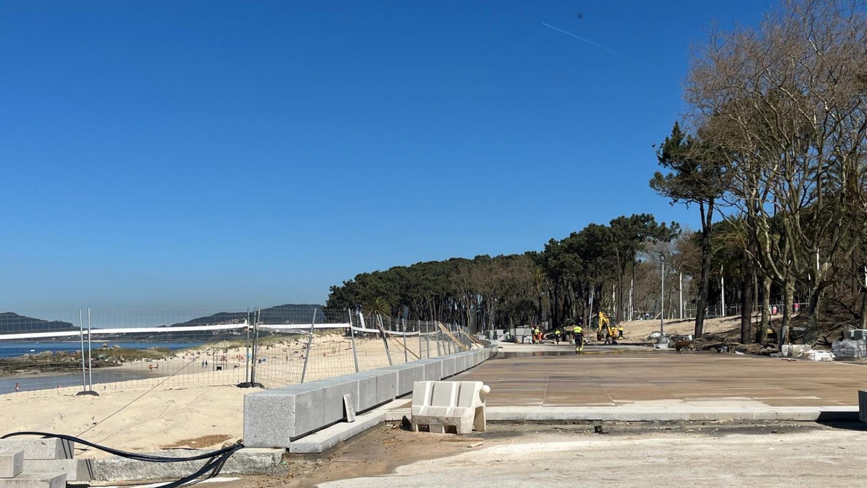 Así avanzan las obras en el Paseo de Samil en Vigo: "Van a buen ritmo y según lo previsto"