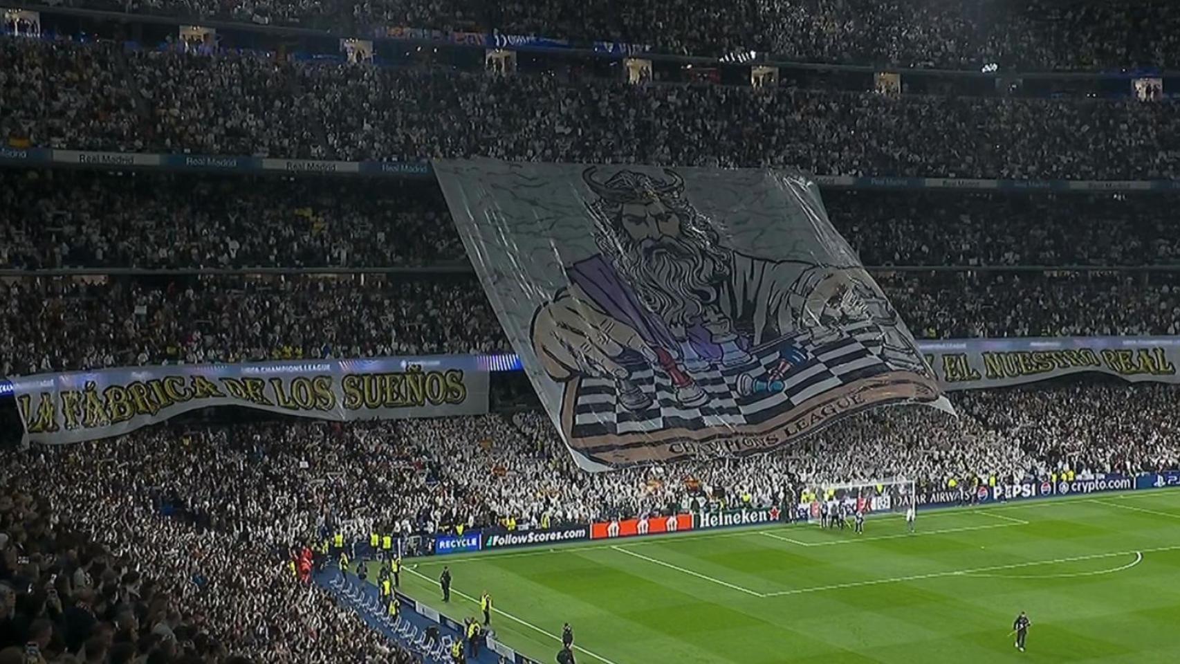 Así fue el mosaico del Santiago Bernabéu para buscar la remontada del ...