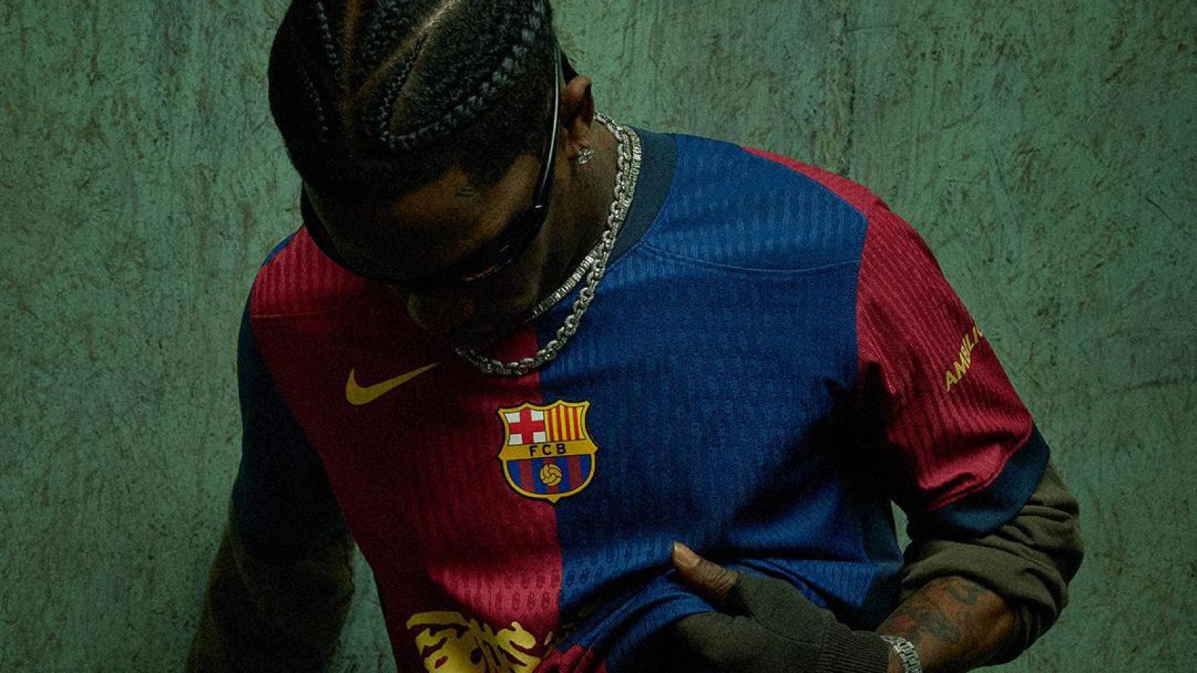 Así será la camiseta del Barça en El Clásico con Travis Scott como ...
