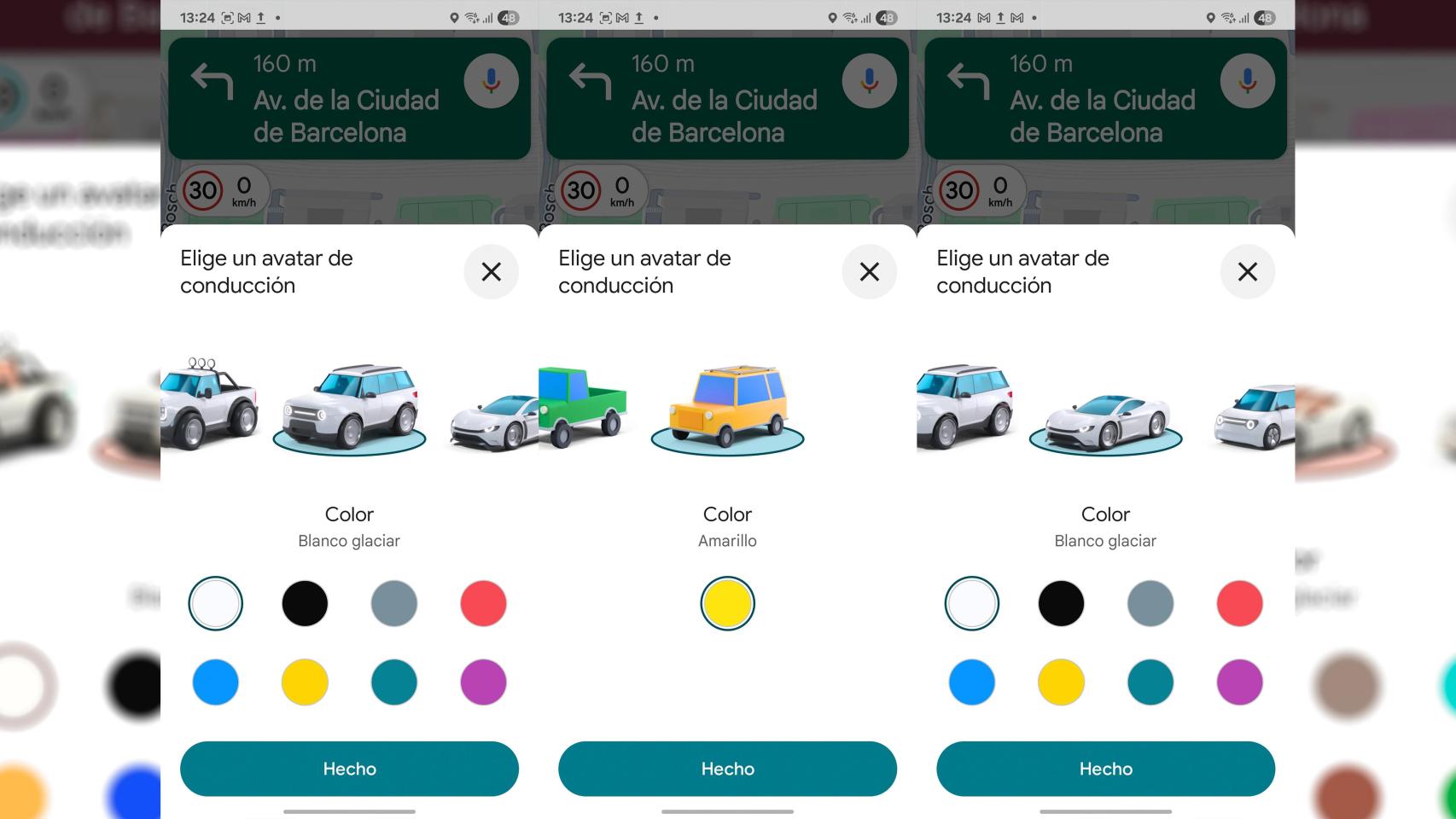Google Maps ya te permite personalizar el avatar de tu coche en Android ...